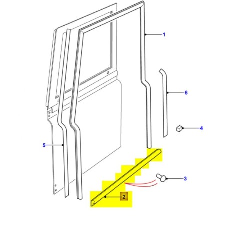 Front door bottom sill seal - Def 1984 to 2005